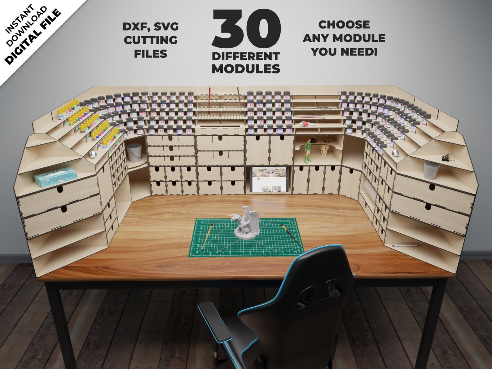 DIY Modular Hobby Workshop Table Organizer Boxes, Choose Between 30 ...
