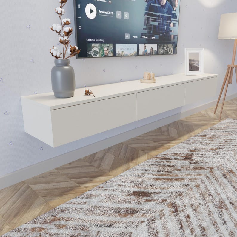DIY Floating TV Unit Plan: Modern Wall-mounted Design (digital Download ...