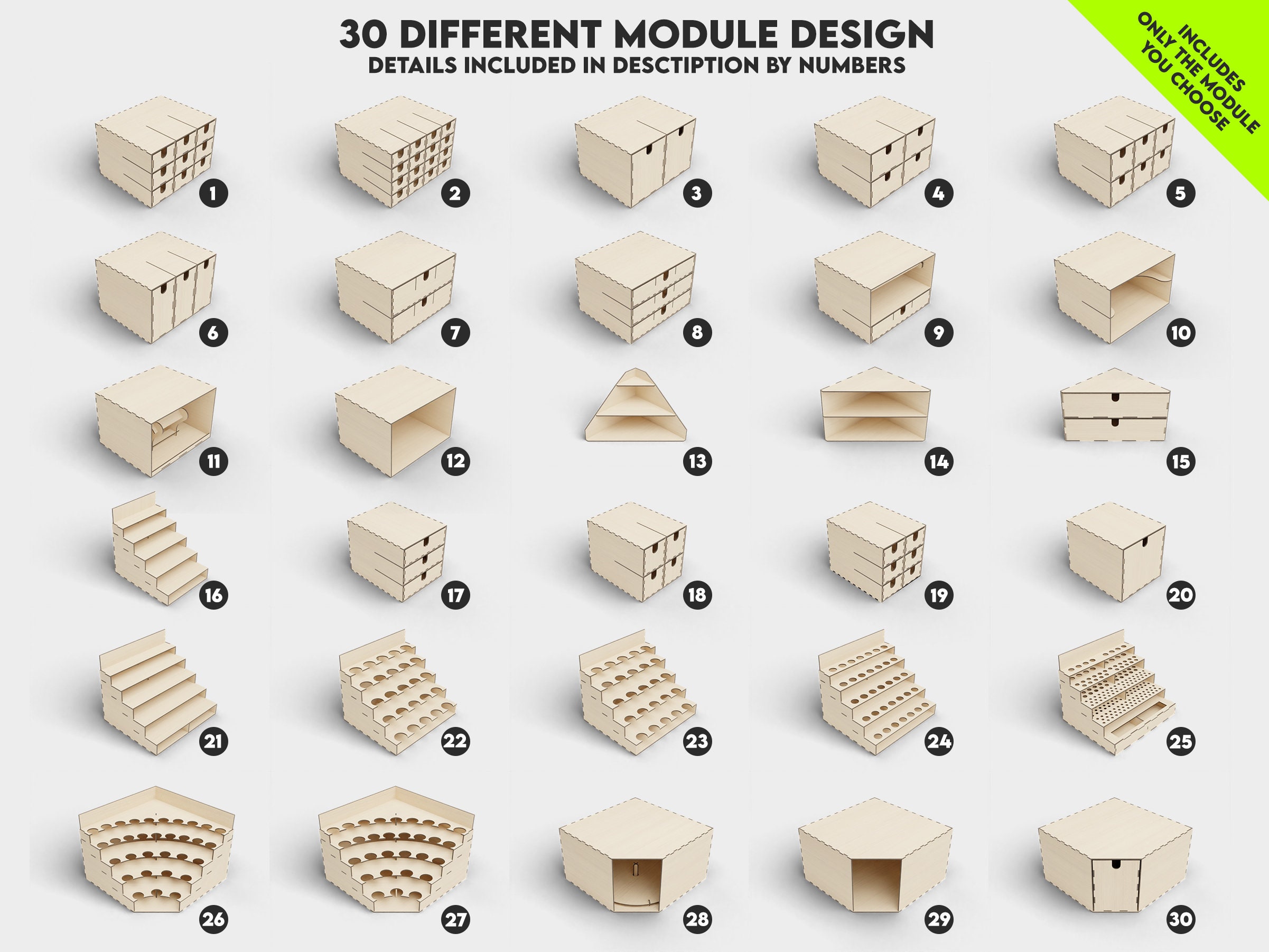DIY Modular Hobby Workshop Table Organizer Boxes, Choose Between 30 ...