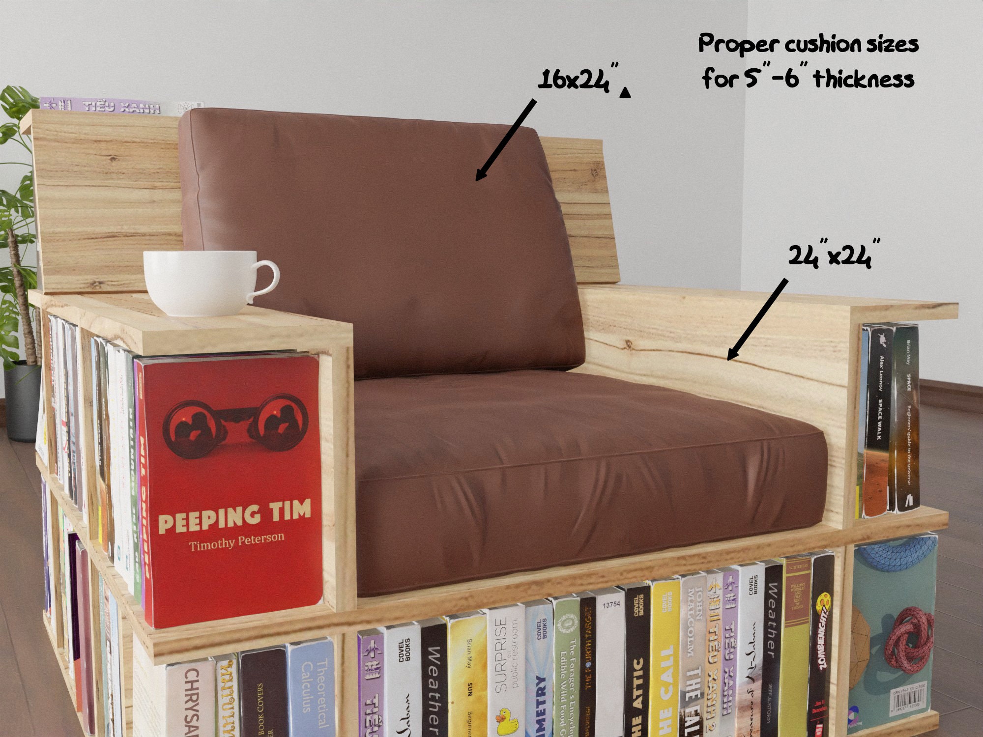 Bookcase Chair DIY Plan Bookshelf Plans Bookshelf Chair CNC - Etsy Canada