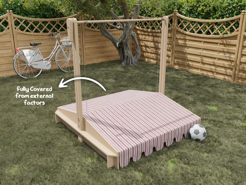 Sandbox Plan With Canopy and Benches: DIY Backyard Project (digital ...