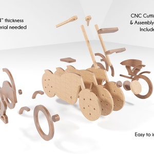 Rocking Motorcycle Cutting Plan: SVG DXF, Wooden Baby Toy (digital ...