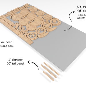 Rocking Motorcycle Cutting Plan: SVG DXF, Wooden Baby Toy (digital ...