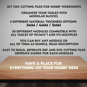 Modular Hobby Workshop Table Organizer Boxes: 30 Module Bundle (laser ...