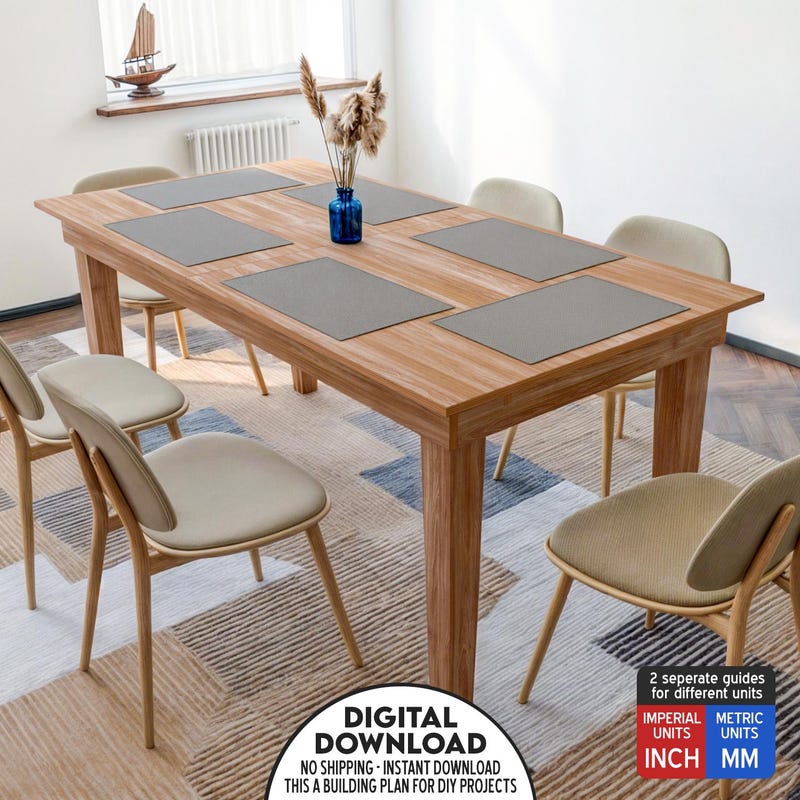Cnc Dining Table Plans - Etsy