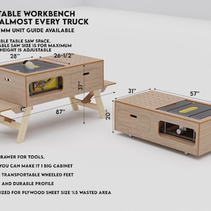 Portable Workbench PDF Plans: Foldable Table Saw Workstation - Etsy