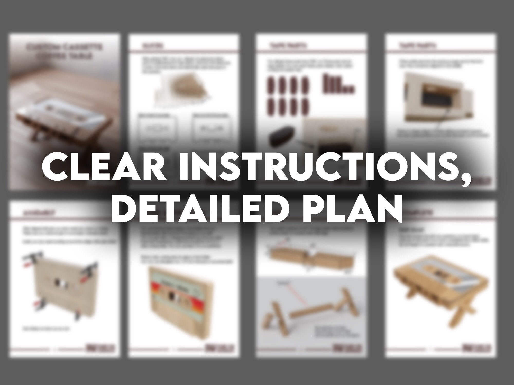 DIY Cassette Coffee Table Plan: CNC Cut List (PDF Printable Guide) - Etsy