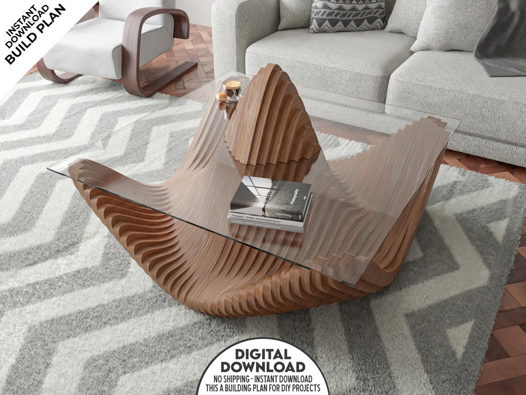 Parametric Modern Coffee Table Plan, DIY Cutting Sheet for Minimal ...