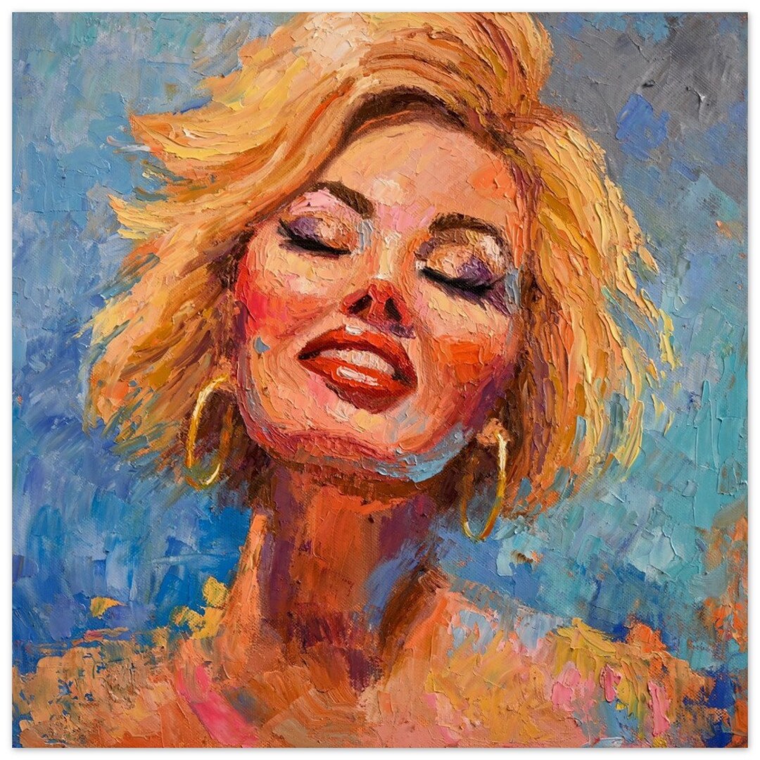 Nirvana Blond, a Dreamy Beautiful Woman Portrait. Museum-quality Matte ...