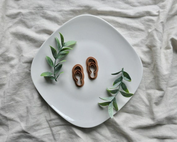 Embossed & Mirrored Flip Flop Clay Cutter Set for Polymer Clay | Etsy