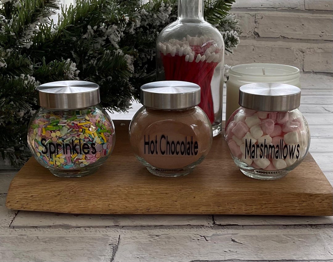 Mini Hot Chocolate Jars, Hot Chocolate Station, Kitchen Organisers ...