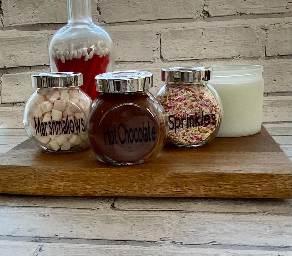 Mini Hot Chocolate Jars, Hot Chocolate Station, Kitchen Organisers ...