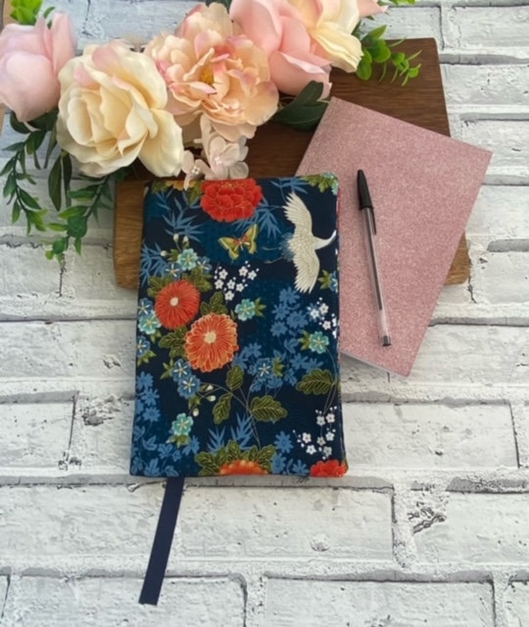 Personalised Oriental Fabric Notebook Cover and Book, Padded Book Cover ...