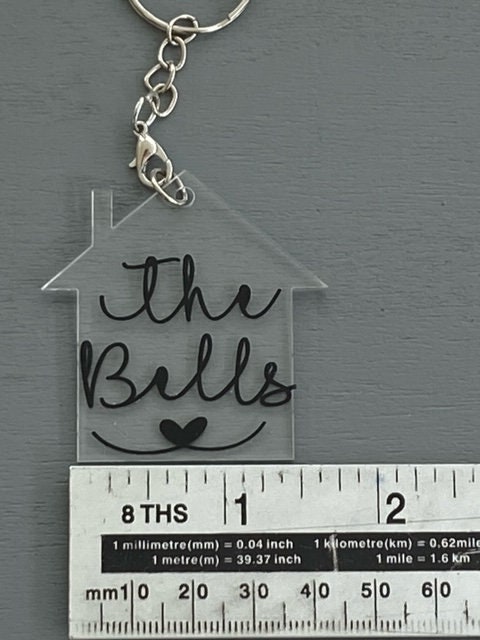Clear acrylic house shaped Key ring Housewarming gift New | Etsy