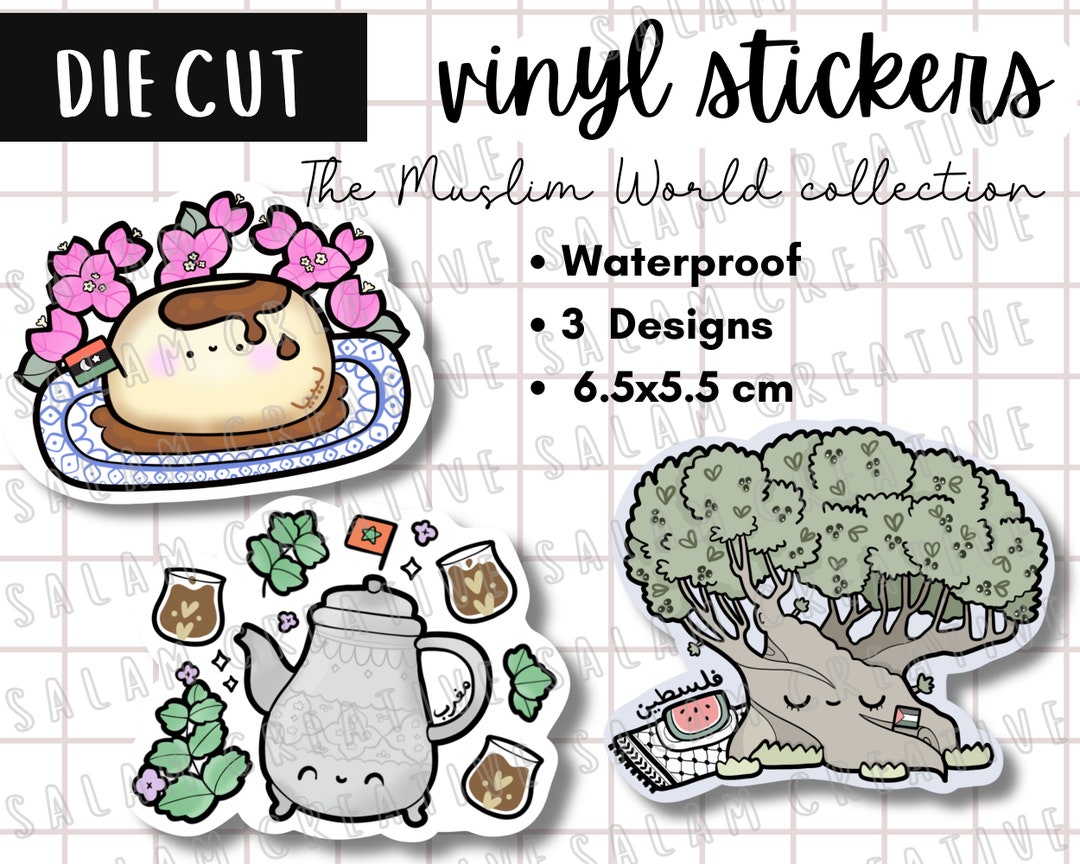 DIE CUT STICKERS Muslim Countries Themed Libyan Pudding Moroccan Tea ...