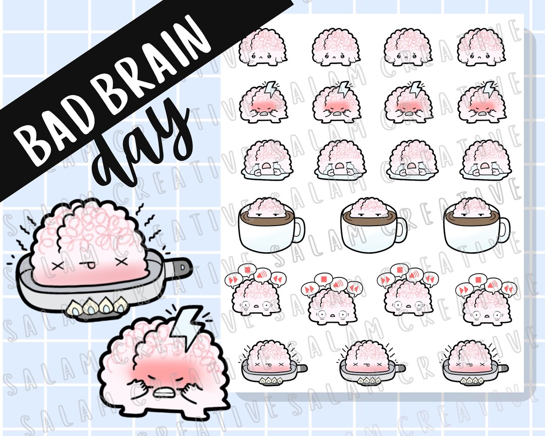 Hoja de pegatinas del BAD BRAIN DAY sentimientos, pegatinas de ...