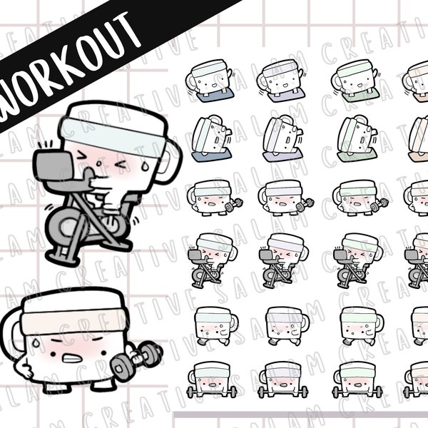 Workout Stickers - Etsy