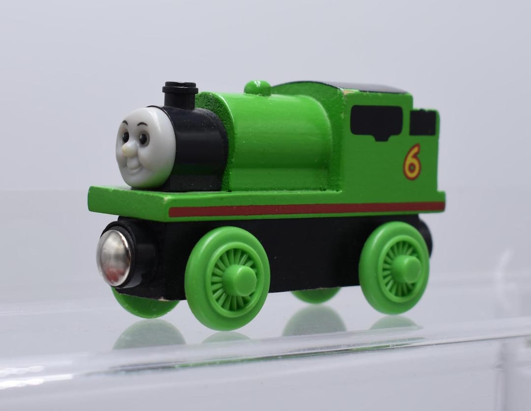Percy 6 Green Wooden Tank Engine 2000 Thomas & Friends Wooden Railway ...