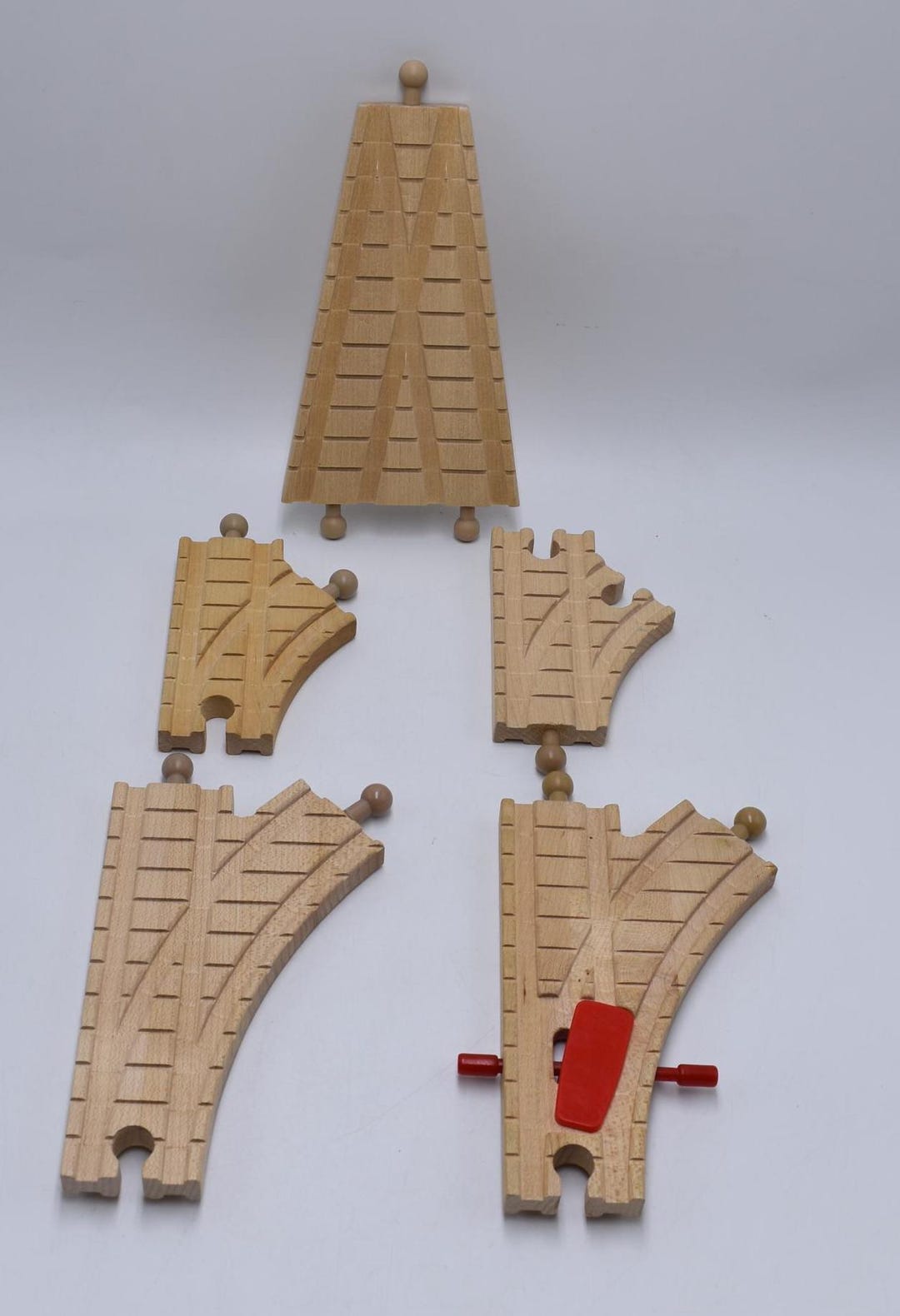 Clack V Switch One to Two Way Track 4" 6" Curved Switch Male/female ...