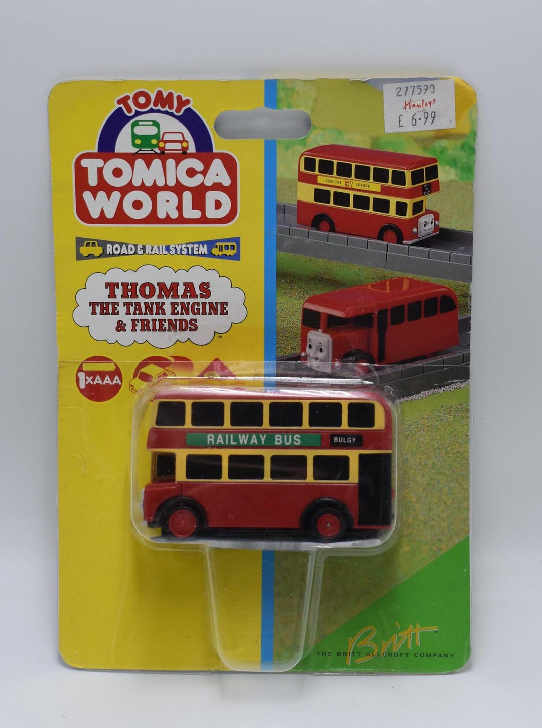 BULGY Motorized Red Bus 1995 TOMY Thomas & Friends Trackmaster Railway ...