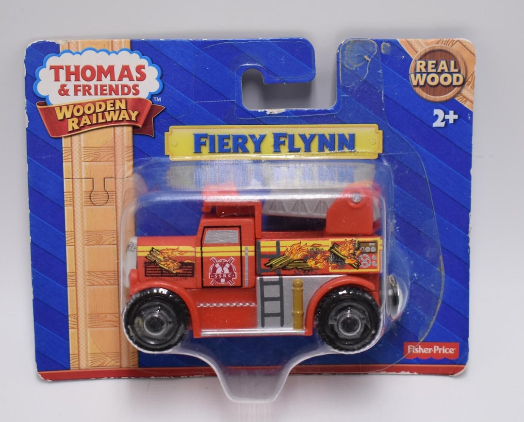 Fiery Flynn Fire Truck Thomas Friends Wooden Railway Tank Train Fisher ...