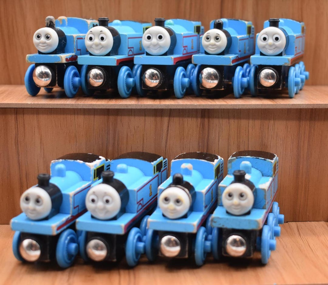 Vintage Learning Curve Thomas Wooden Train - 1990s/2000s Blue Thomas - Etsy