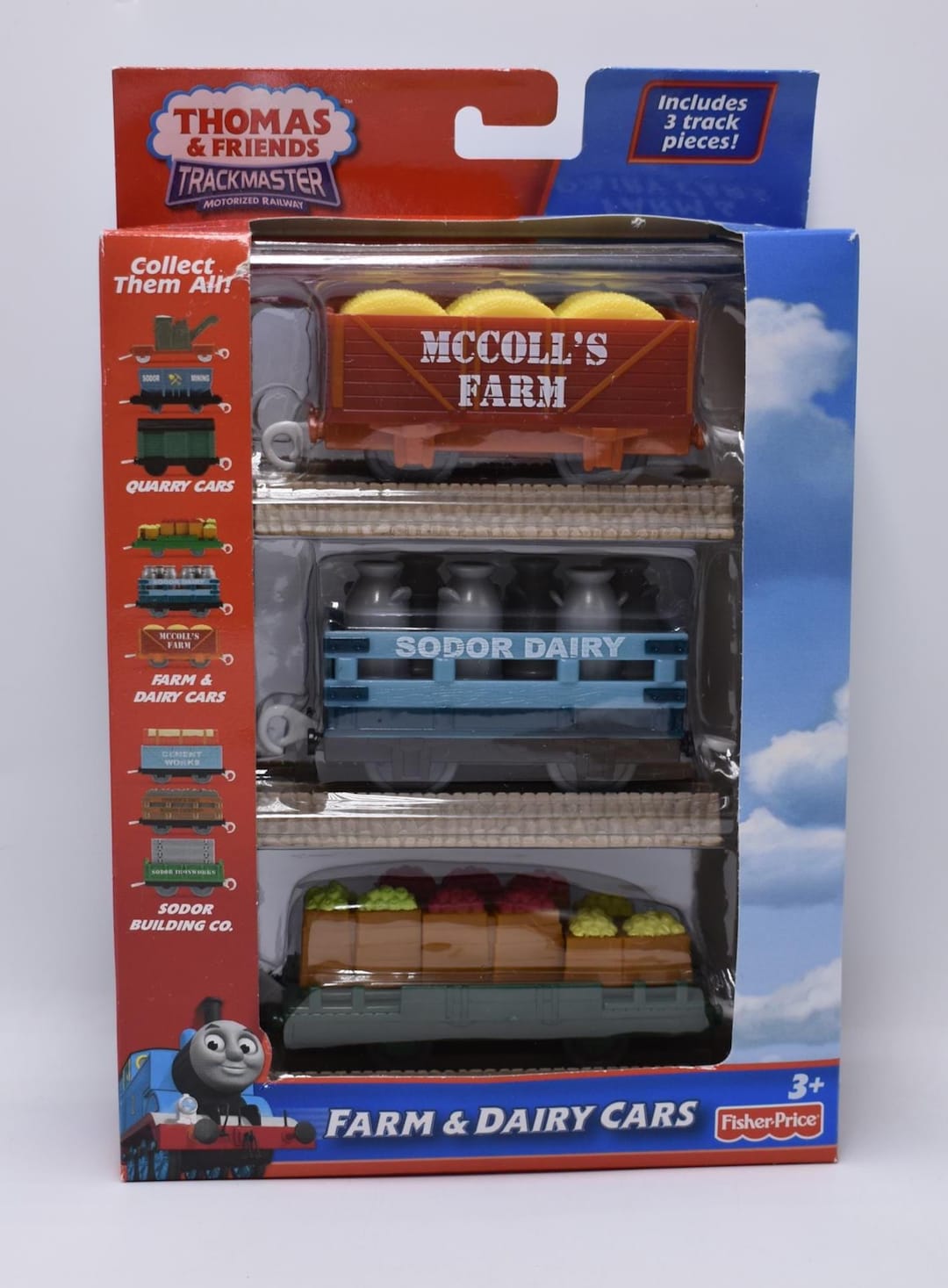 Farm and Dairy Cars Mccoll's Farm Sodor Diary Fruit Car 3 Track Pieces ...