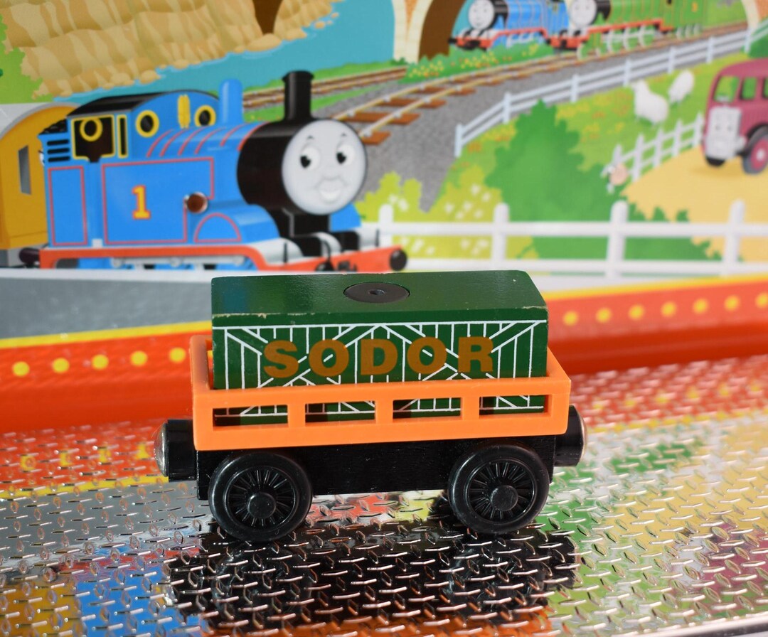 Green Sodor Cargo Co. Cargo Thomas Train Wooden Orange Cargo Car ...
