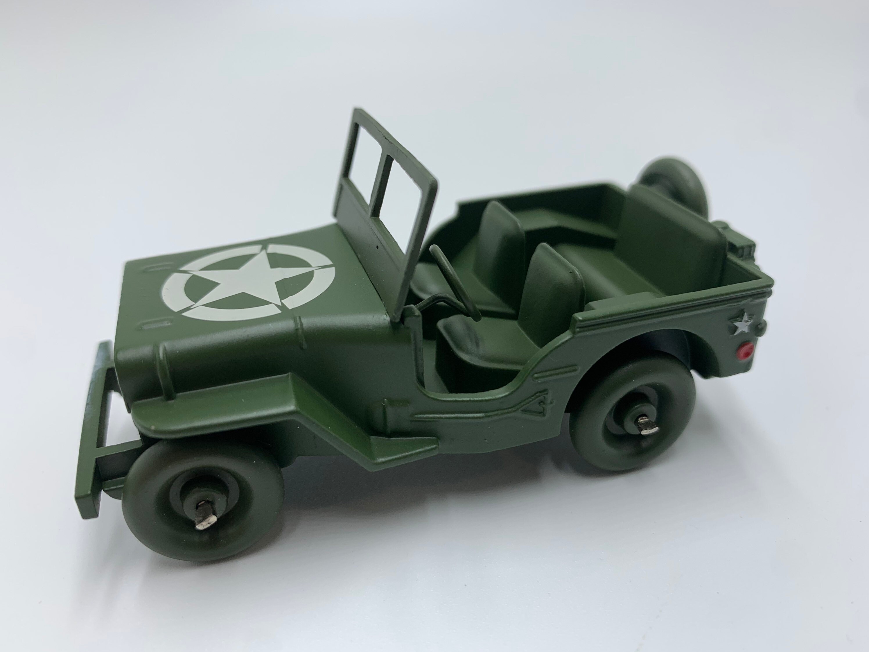 Dinky Toys Green Jeep Militaire Army Diecast 1/43 Scale 24M Miniatures ...
