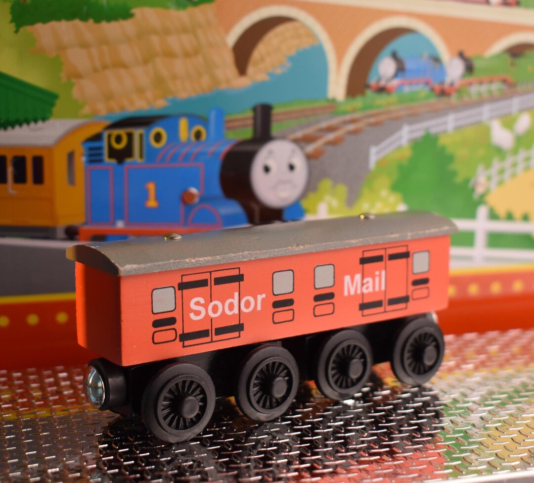 Long Sodor Mail Coach 1996 Learning Curve Britt Allcroft Wooden Thomas ...