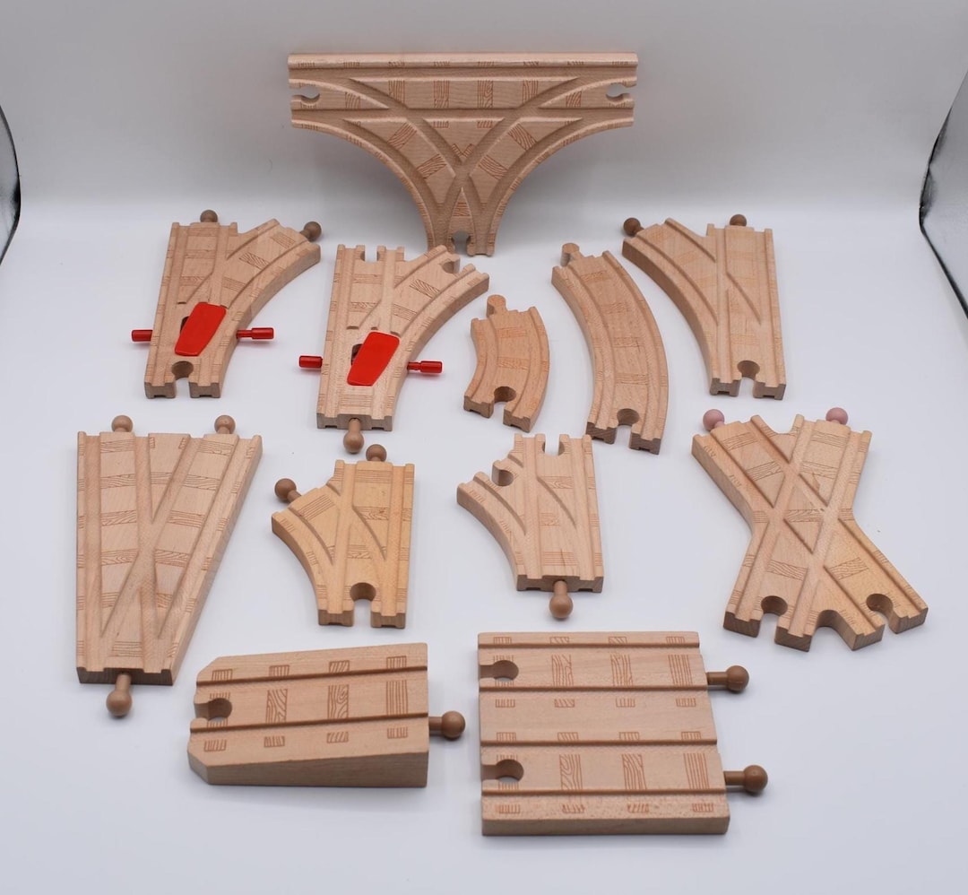 Thomas & Friends Wooden Train Tracks: T, X Switch, Curved Tracks - Etsy