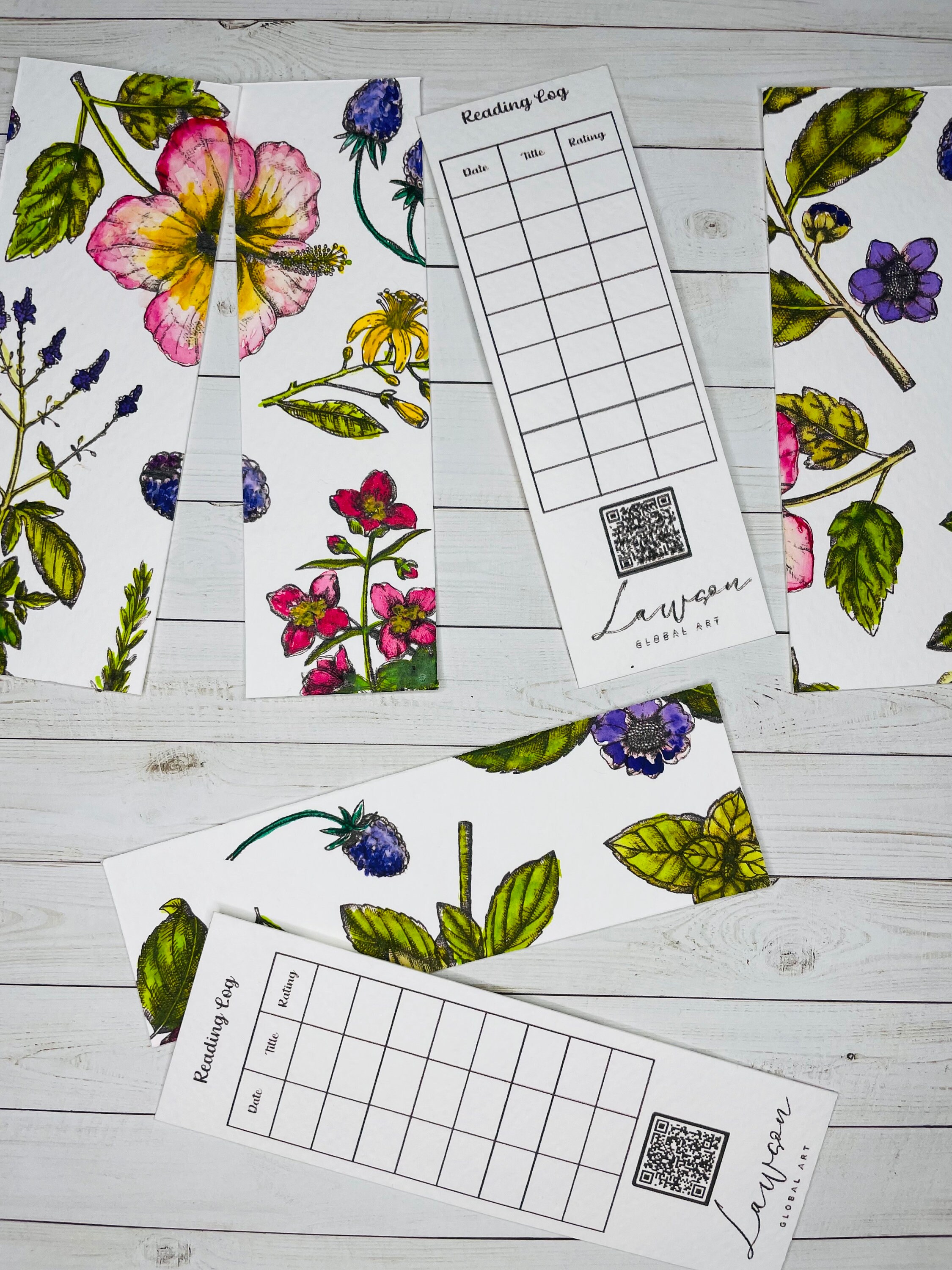 Flower Bookmark, Original Watercolor Bookmark, Gift for Booklovers ...