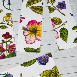 Flower Bookmark, Original Watercolor Bookmark, Gift for Booklovers ...