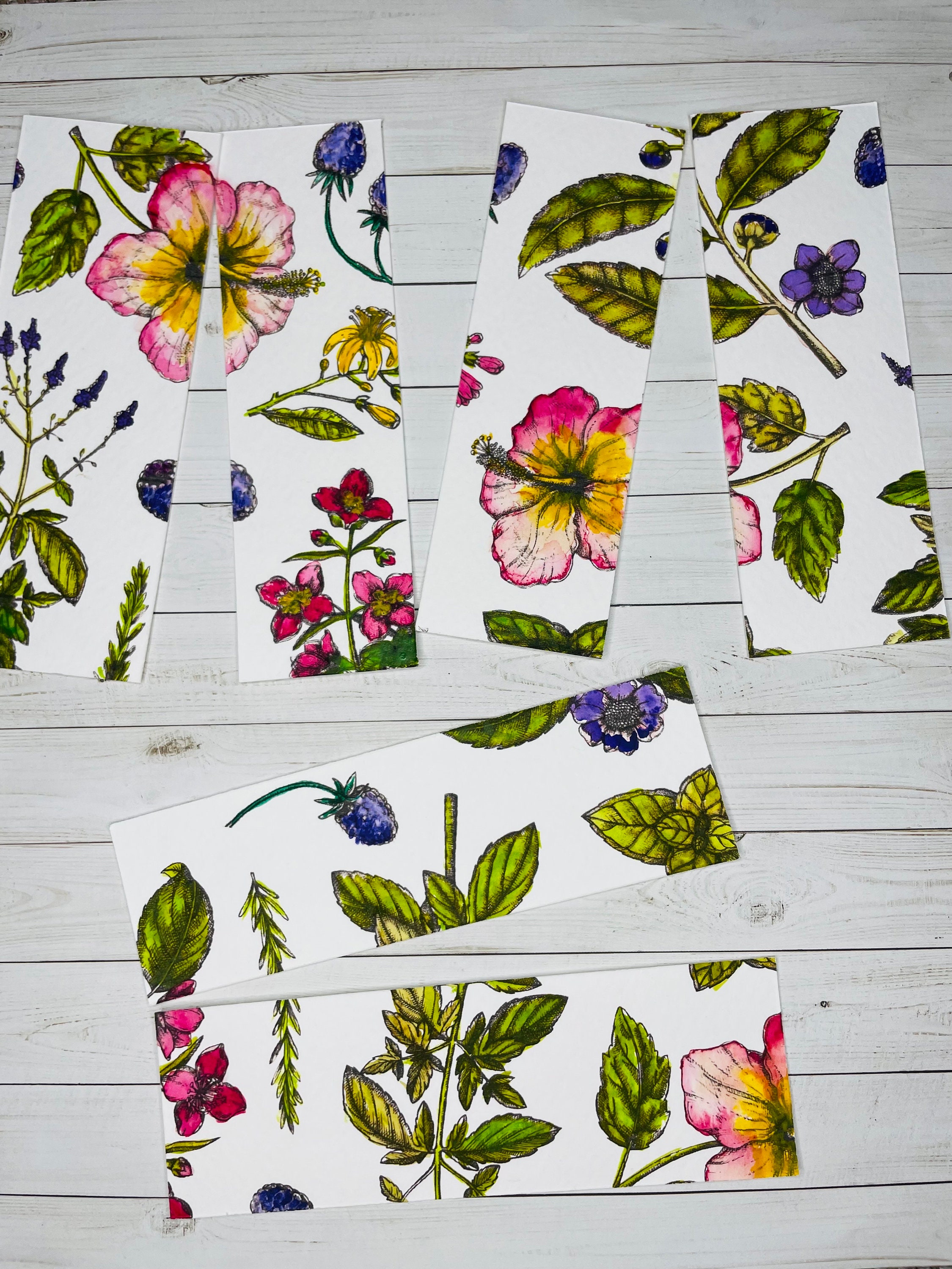 Flower Bookmark, Original Watercolor Bookmark, Gift for Booklovers ...