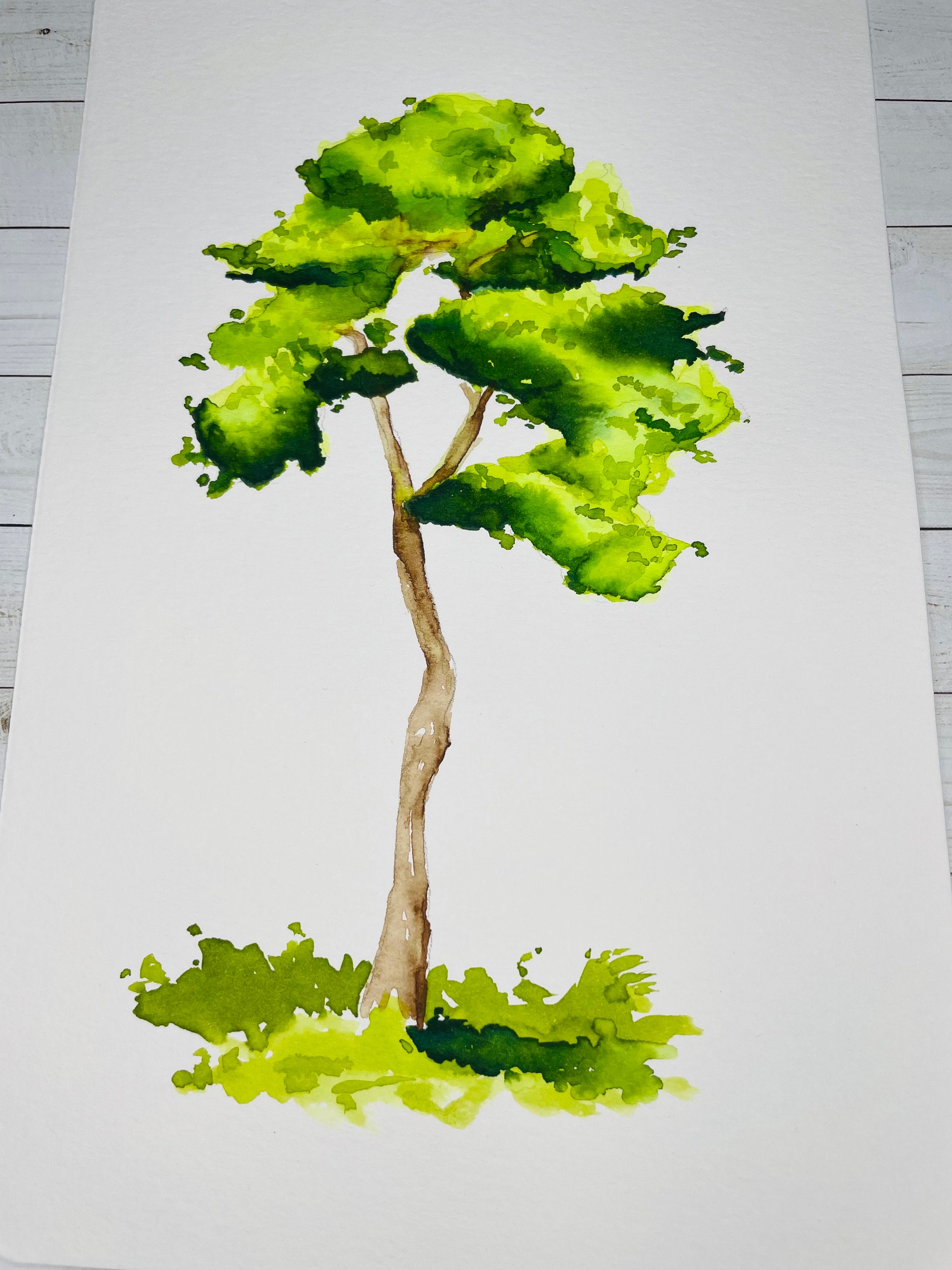 Easy Watercolor Trees