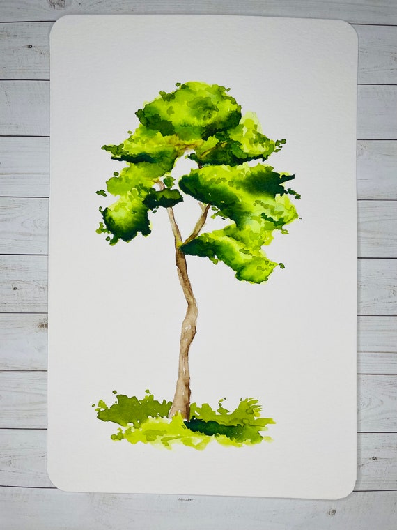 Simple Watercolor Tree