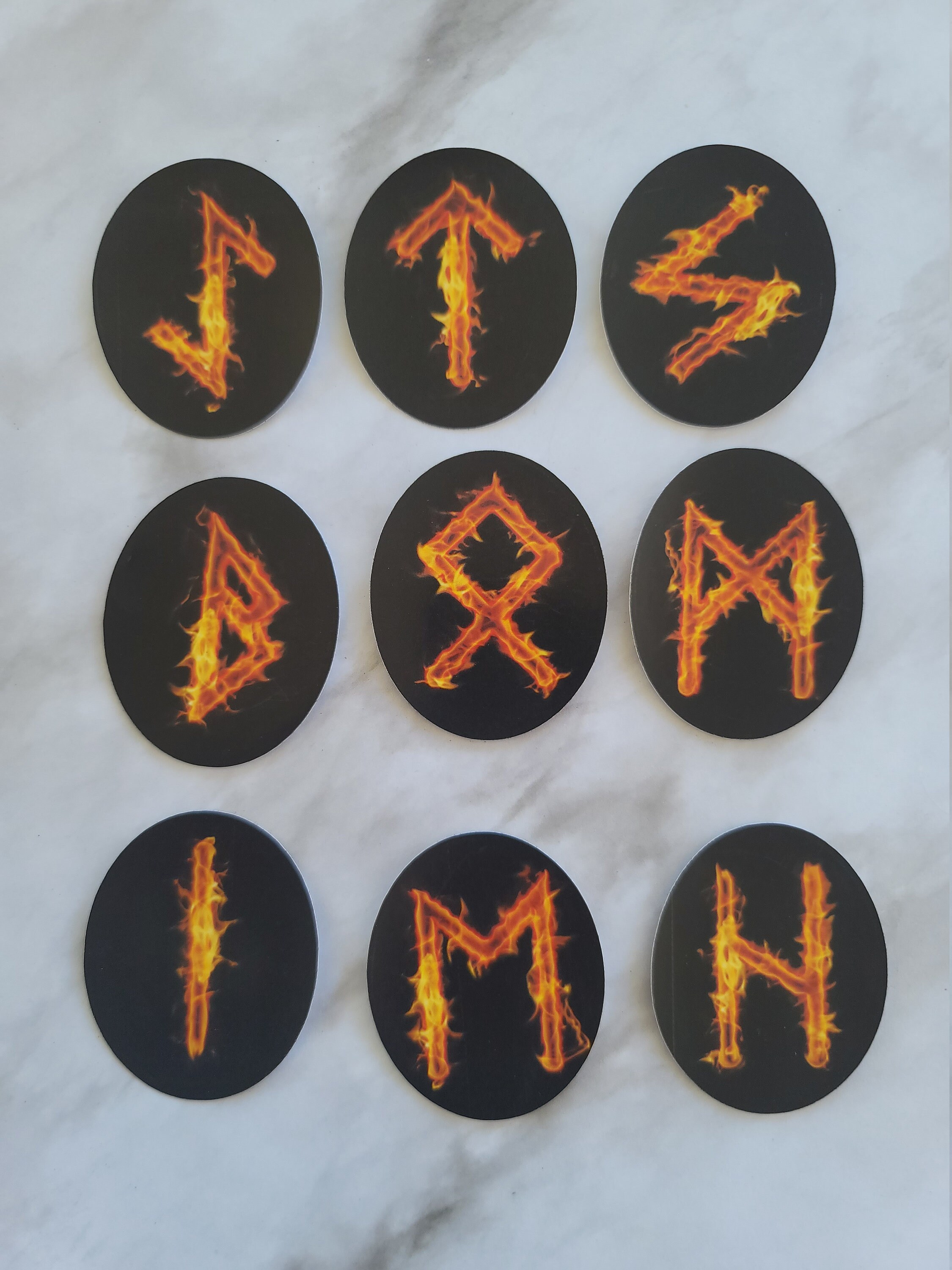 Rune Stickers Fire Rune Stickers Elder Futhark Stickers | Etsy