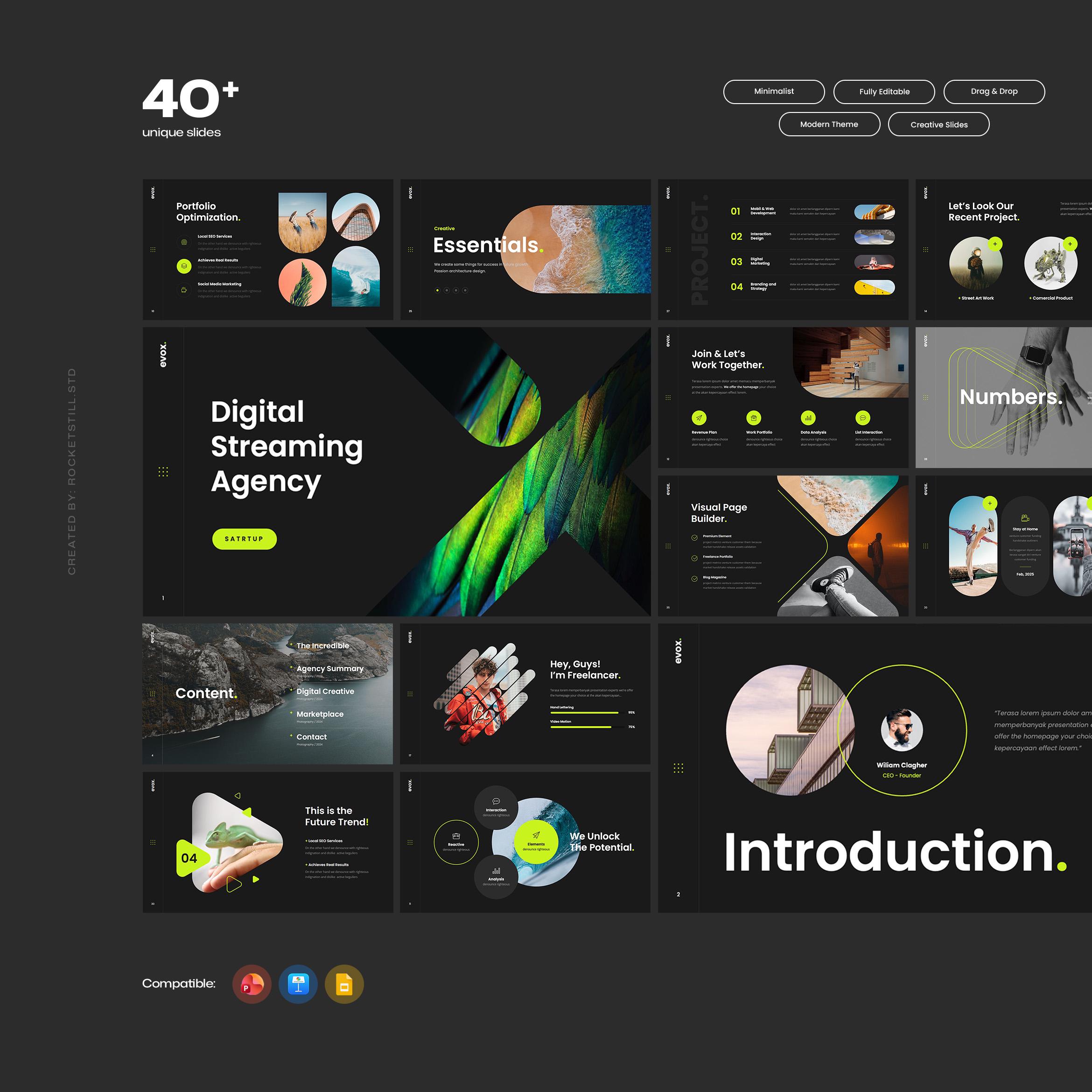 Evox Presentations Template Design - Etsy