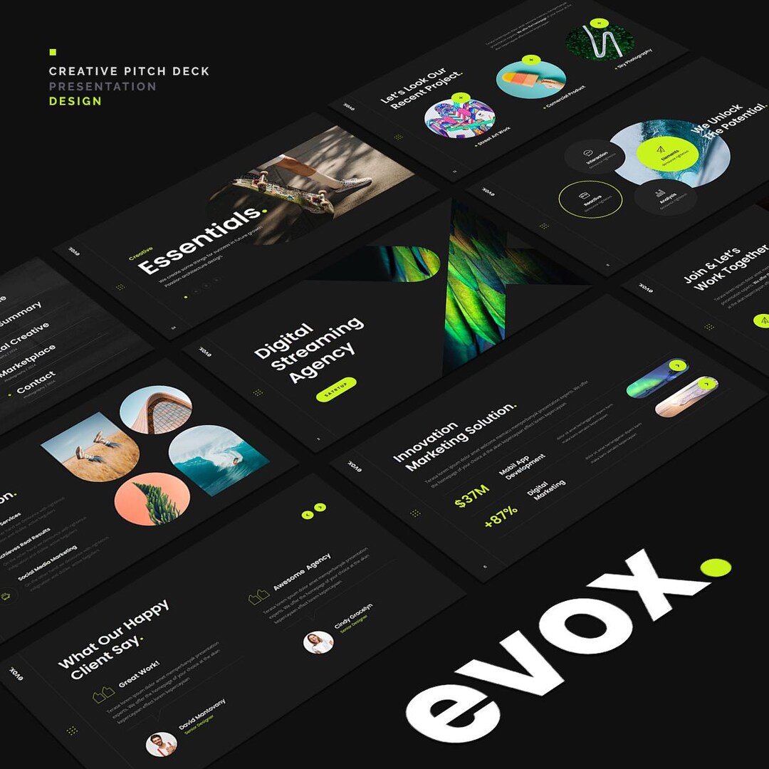 Evox Presentations Template Design - Etsy