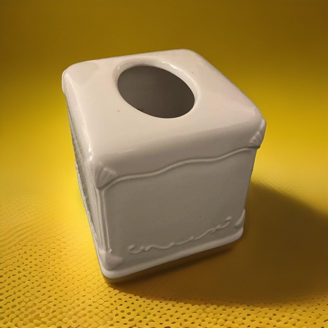 Ceramic Springs White Creamy Tissue Box Cover 6 X 6 X 6 Decorative - Etsy