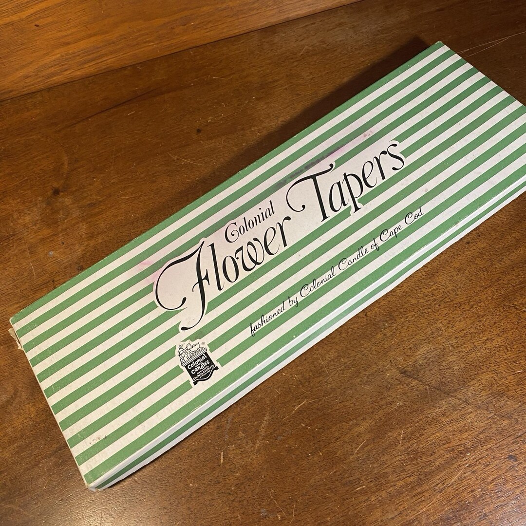 Vintage Colonial Candle Cape Cod Flower Taper Set of 12 Blue Color 14 1 ...