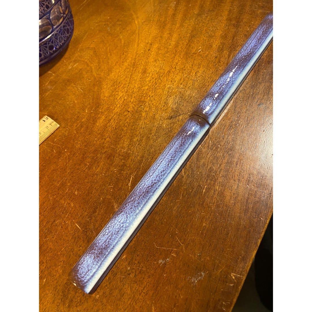 Blue Handcrafted Tile Quarter Round Molding Tile Made in Spain Ceramic ...