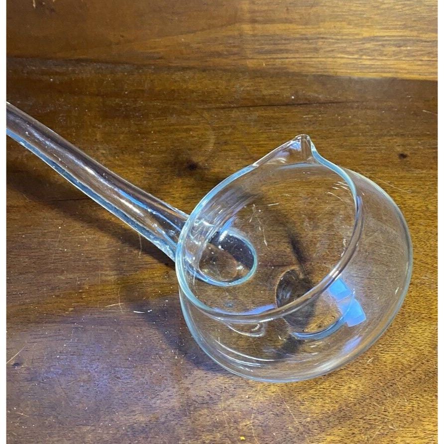 Glass Punch Bowl Ladle Hand Blown Single Spout Vintage 13 - Etsy