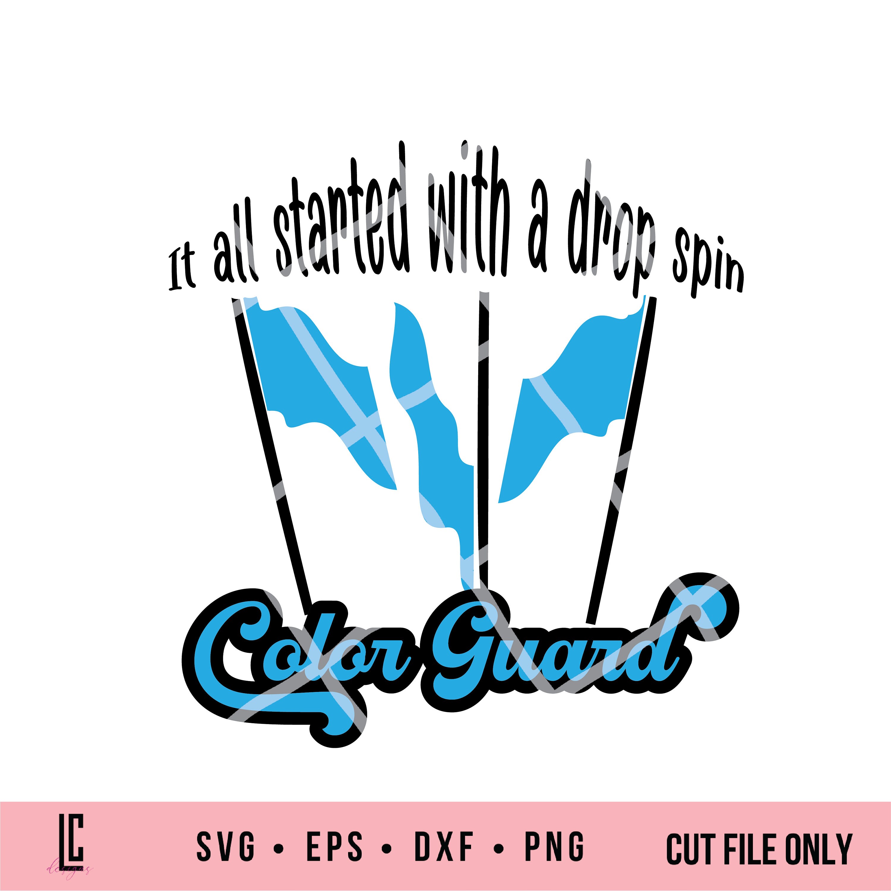 Drop Spin Color Guard SVG for Marching Band, Drum Corp, and Indoor ...