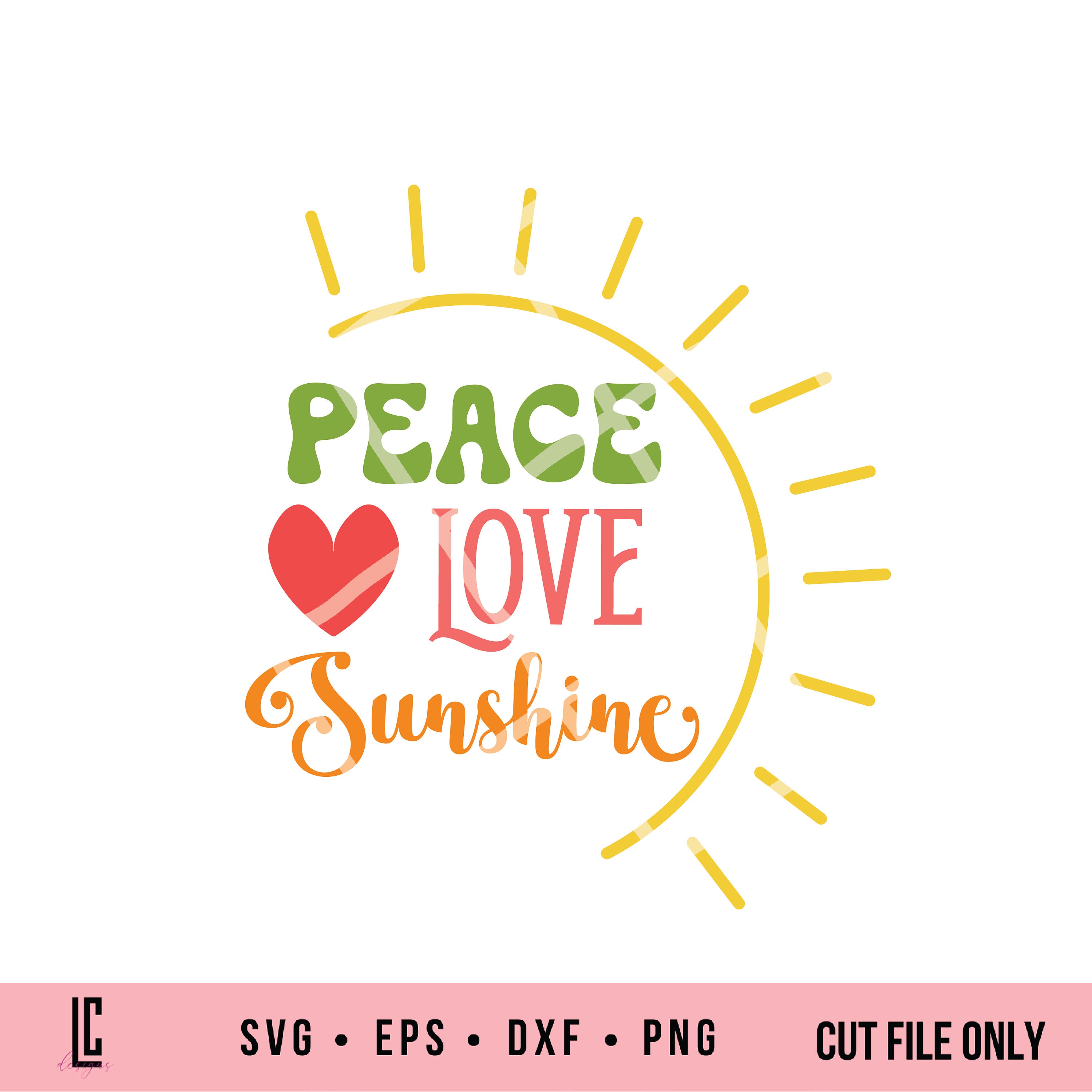 Sunshine Svg File Summer SVG Peace Love Sunshine SVG Summertime Svg ...