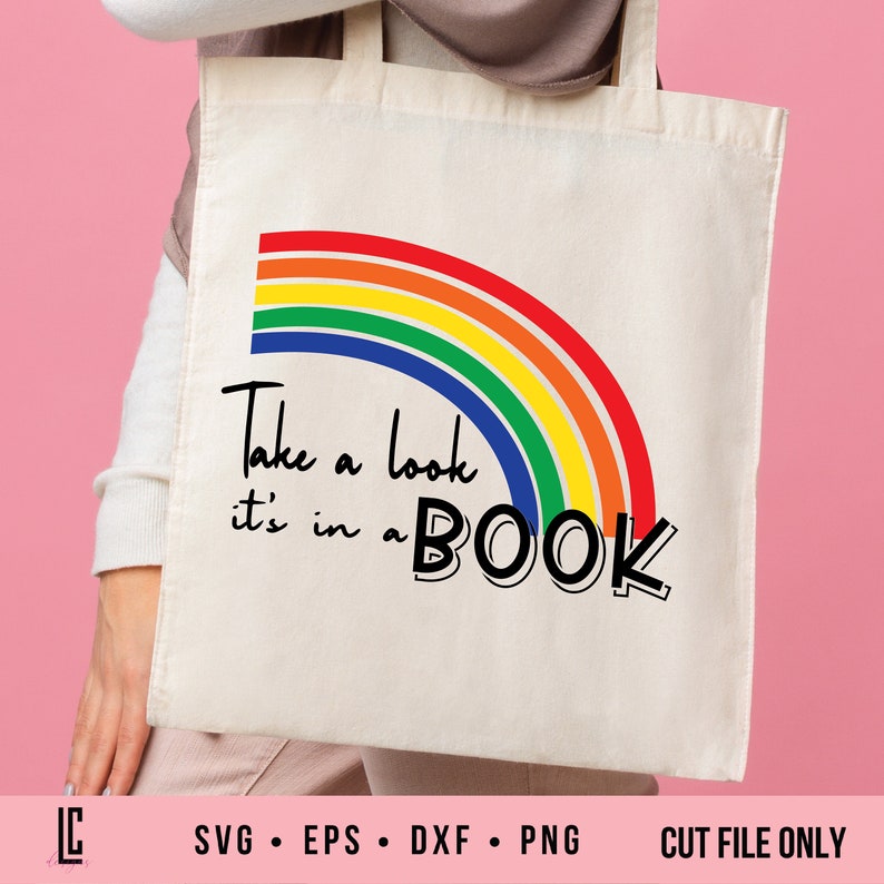 Take a Look It's in a Book SVG Cut Files for Cricut and Silhouette - Etsy