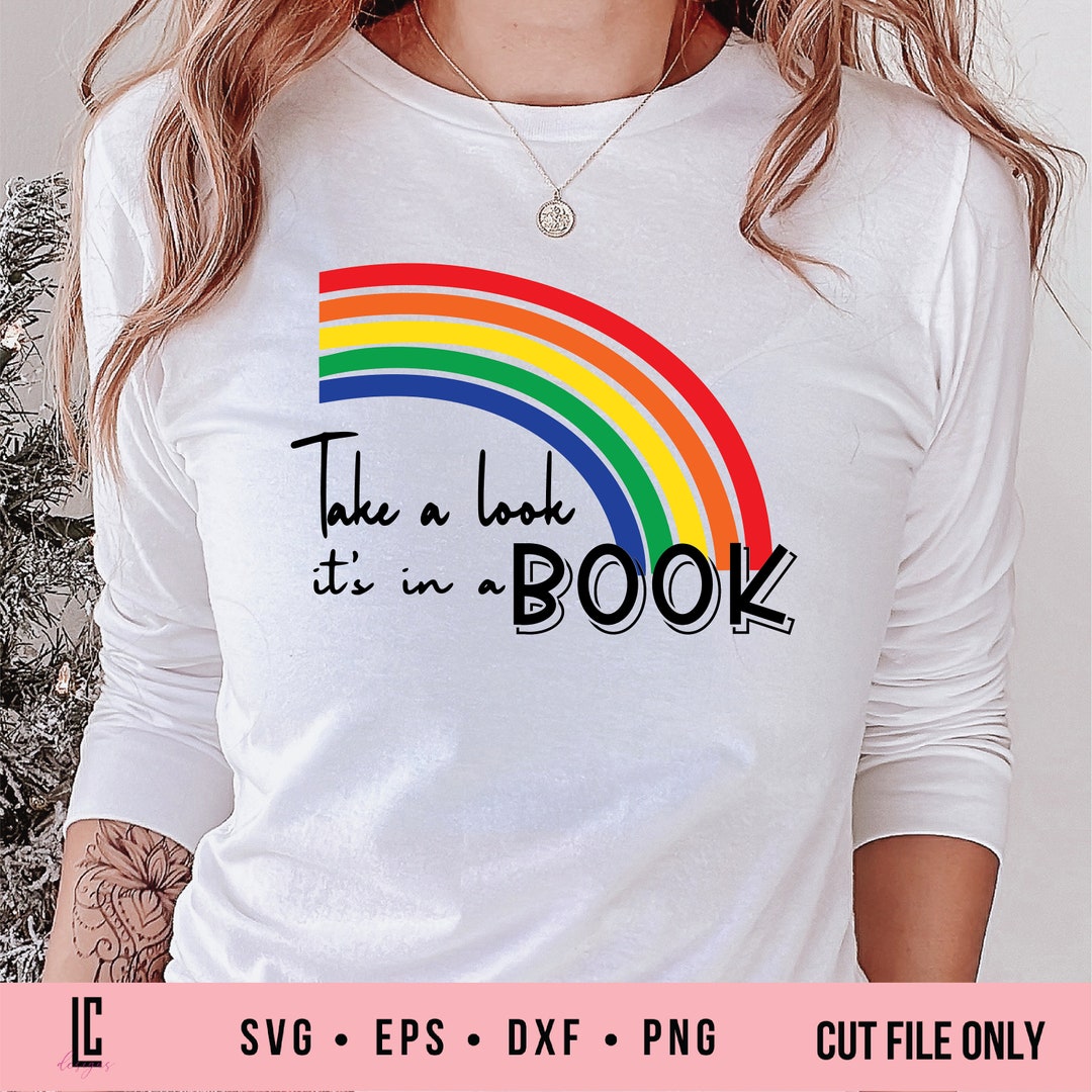 Take a Look It's in a Book SVG Cut Files for Cricut and Silhouette - Etsy