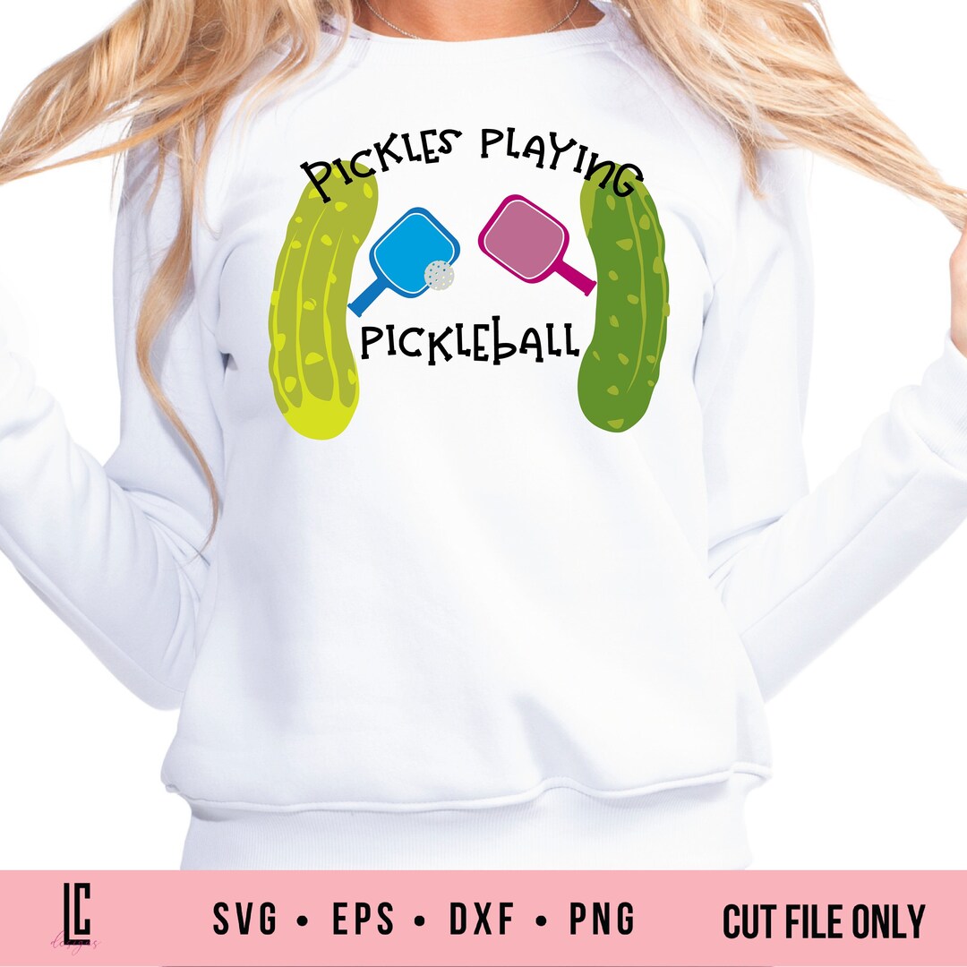 Pickles Playing Pickleball SVG Love Pickleball Cut File for Cricut or ...