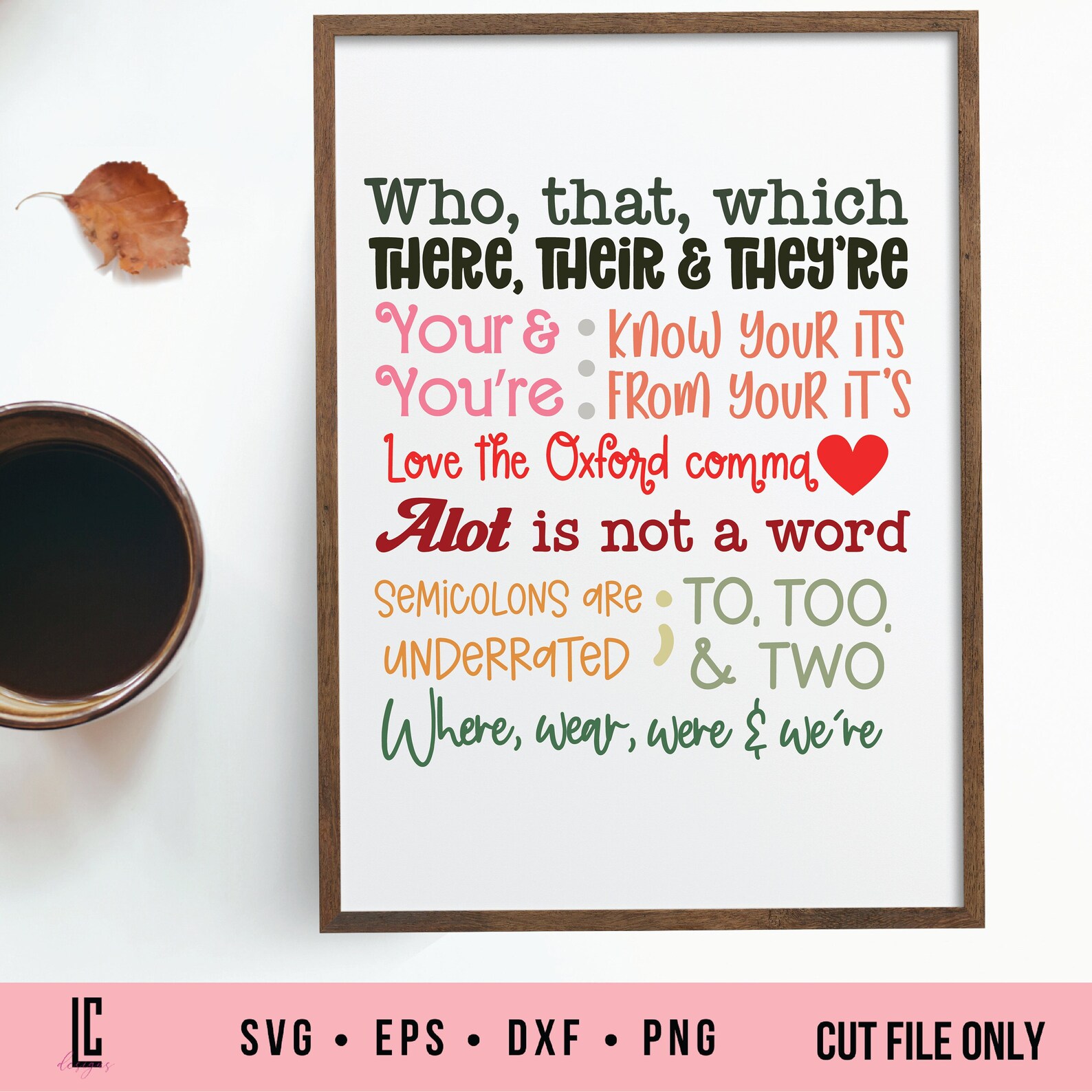 Grammar Subway Art SVG Grammar Police Cut File for Cricut or Silhouette ...