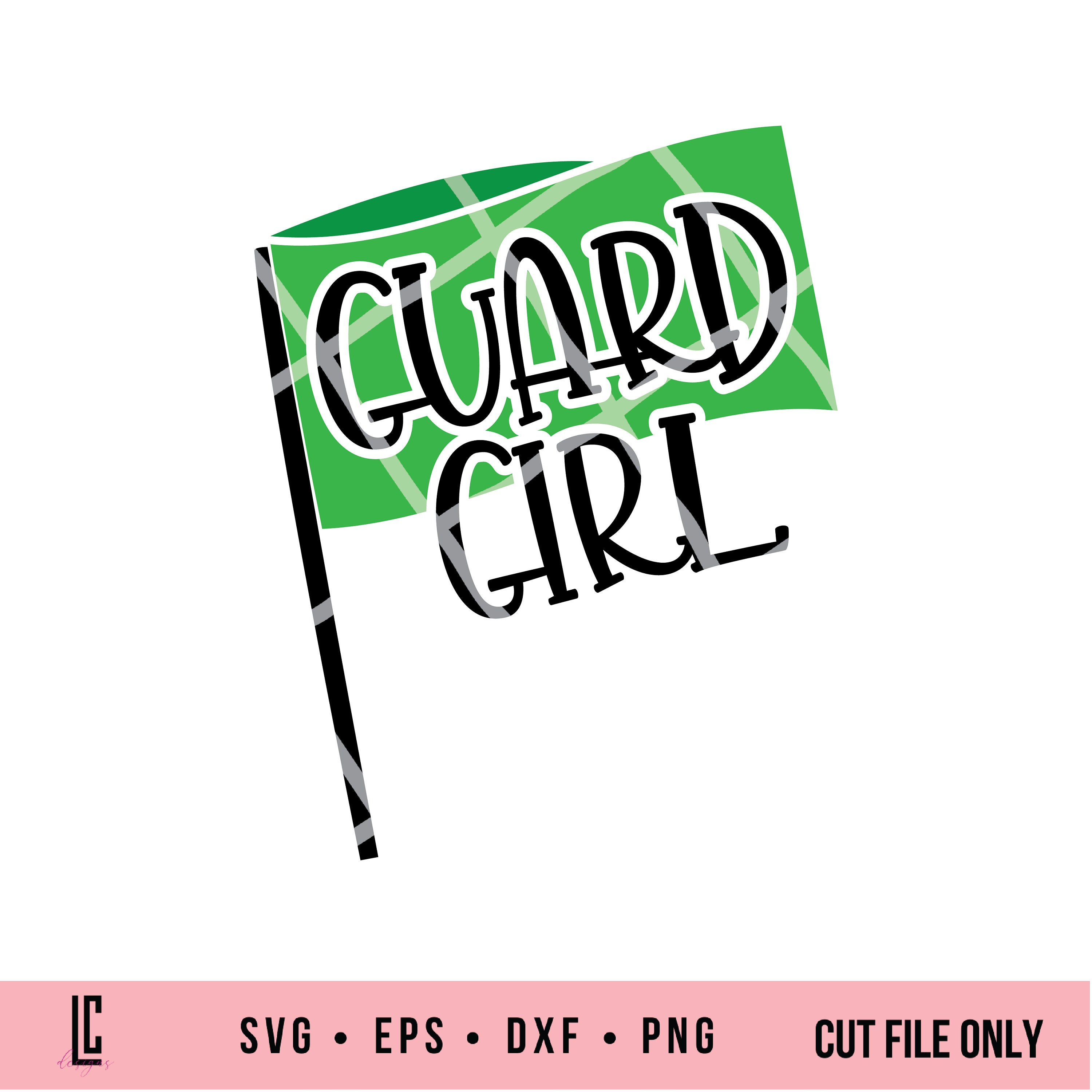 Color Guard Girl SVG: Flags, Drill Team, DCI Cut File (digital Download ...